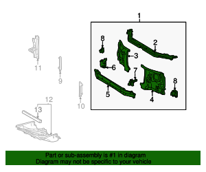 2005-2007 Toyota Sequoia Radiator Support 53201-0C040 | OEM Parts Online
