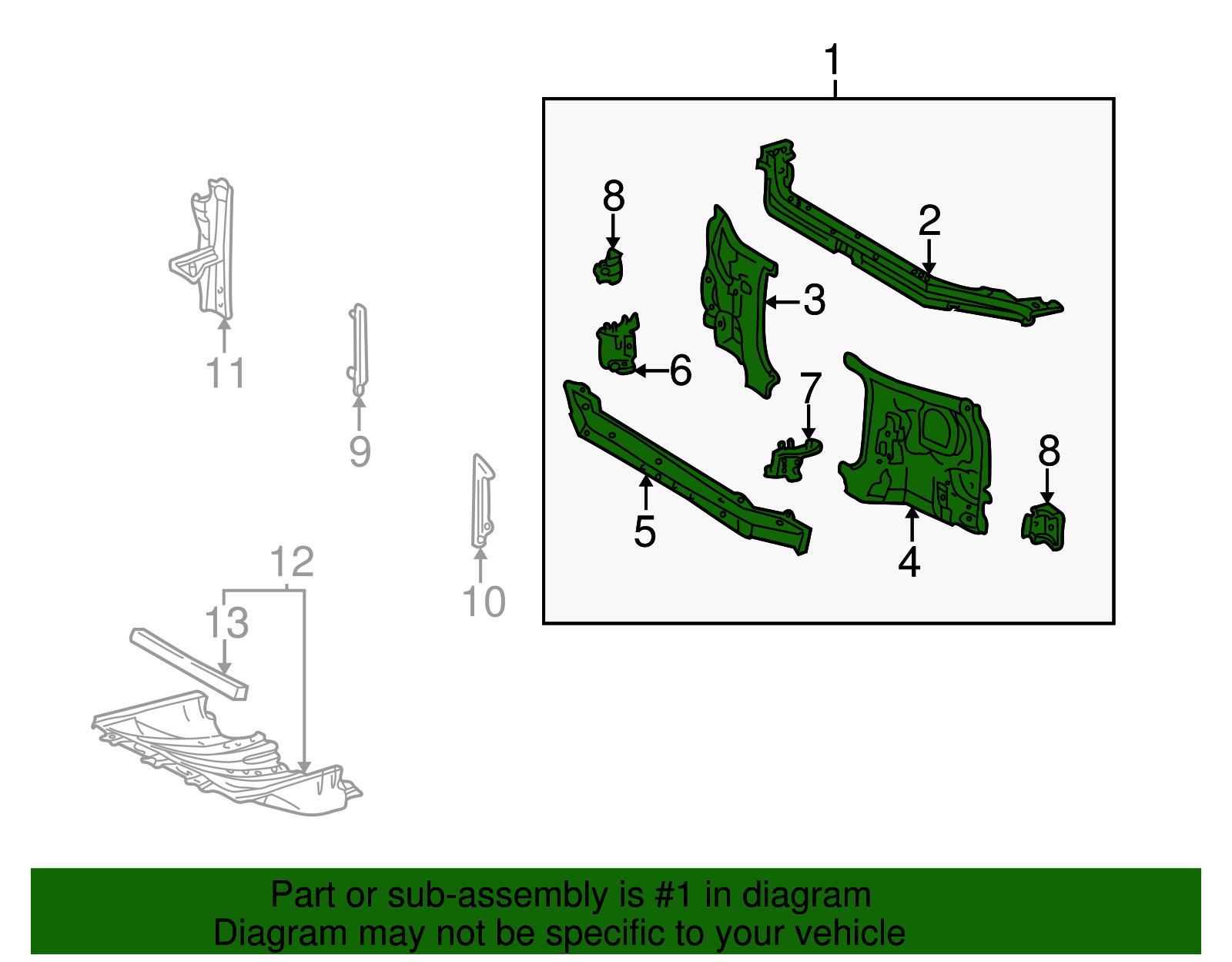Toyota Parts Radiator Support 53201-0C020 | Toyota Parts|Toyota Online ...