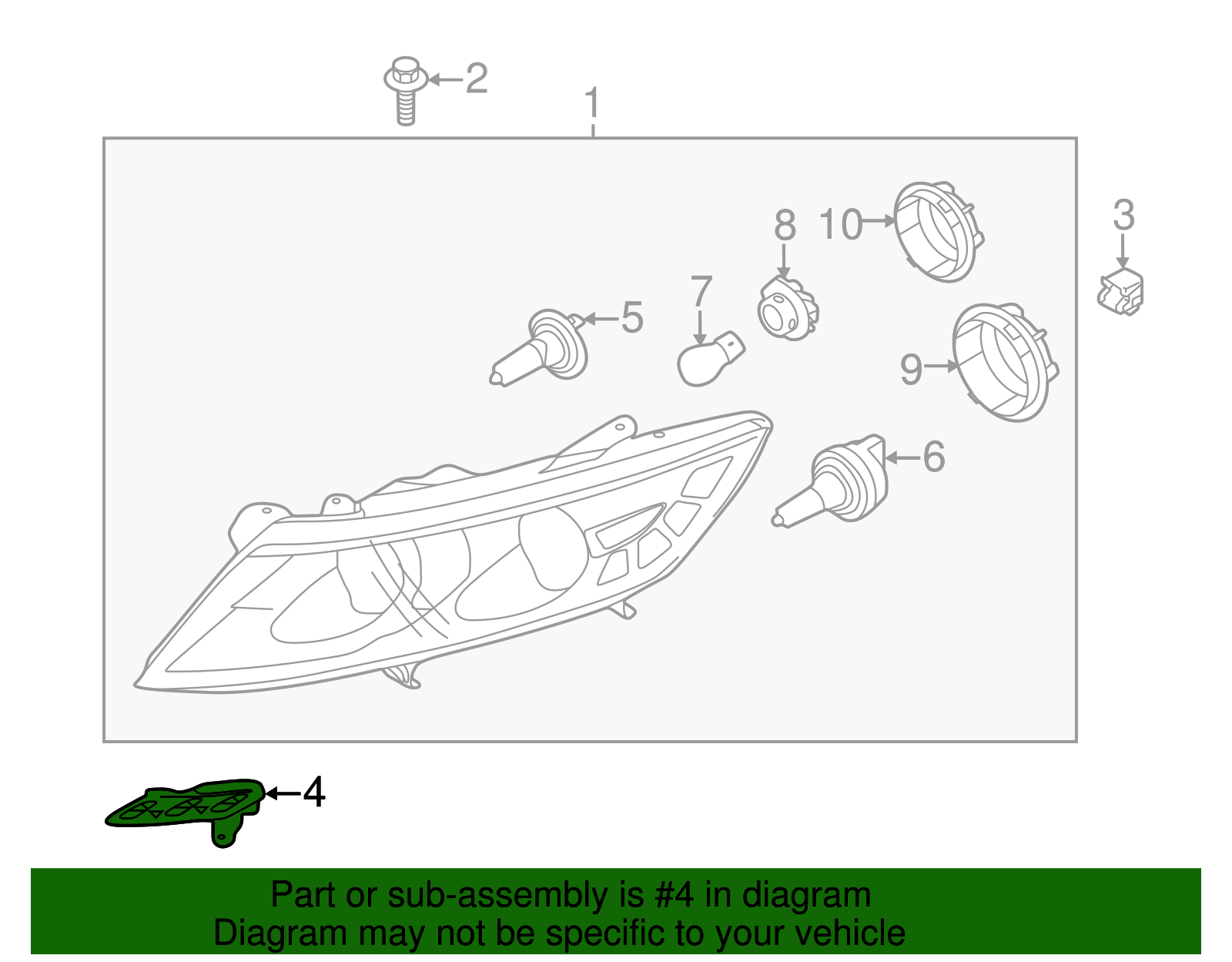 86581-2T500 - Headlamp Assembly Bracket 2014-2016 Kia Optima | Kia ...