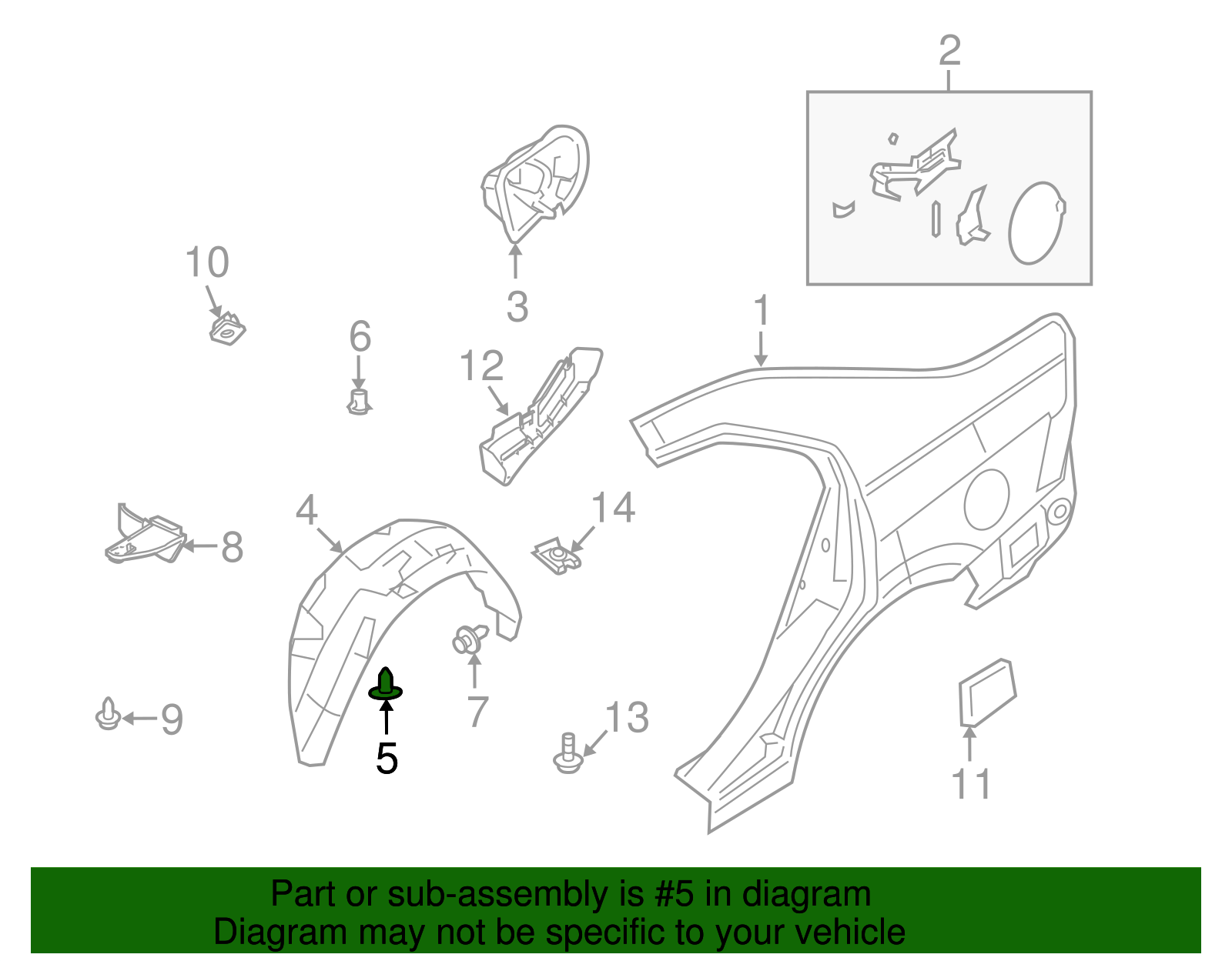 W701259-S300 - Fender Liner Retainer Clip 2002-2025 Ford | Ford Parts ...