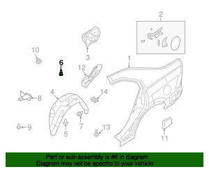 2009-2020 Ford Splash Shield Grommet -W714326-S300 | TascaParts.com
