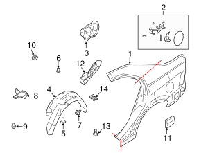 W701259-S300 - Fender Liner Retainer Clip - 2002-2021 Ford | Eastgate ...