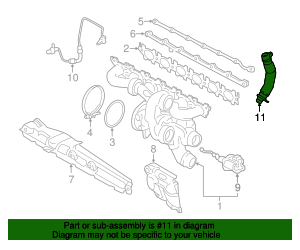 Genuine BMW 11-42-7-643-176 | Oil Outlet Tube | FREE Shipping on Most ...