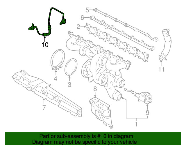 2016-2021 BMW Oil supply line 11-42-7-643-175 | AutoNationParts.com