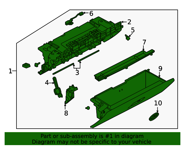 Genuine OEM Glove Box Assembly Part# LR142050 Fits 2020-2023 Land Rover ...