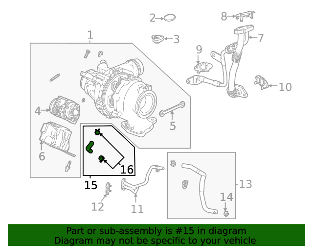 2023-2024 GMC Sierra 1500 F Hose 24001103 GM | GMPartsDirect.com