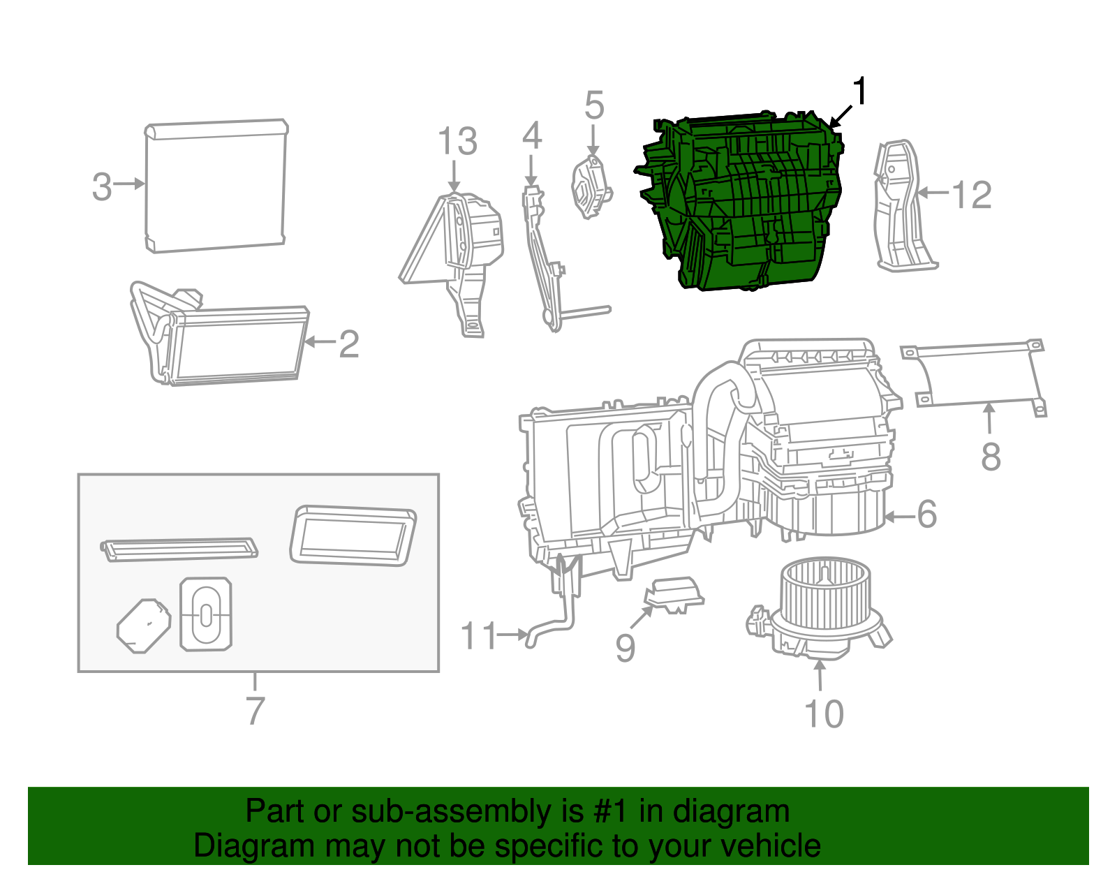 2009-2015 Dodge Journey Evaporator Case 68038537AA | Mopar Parts Canada