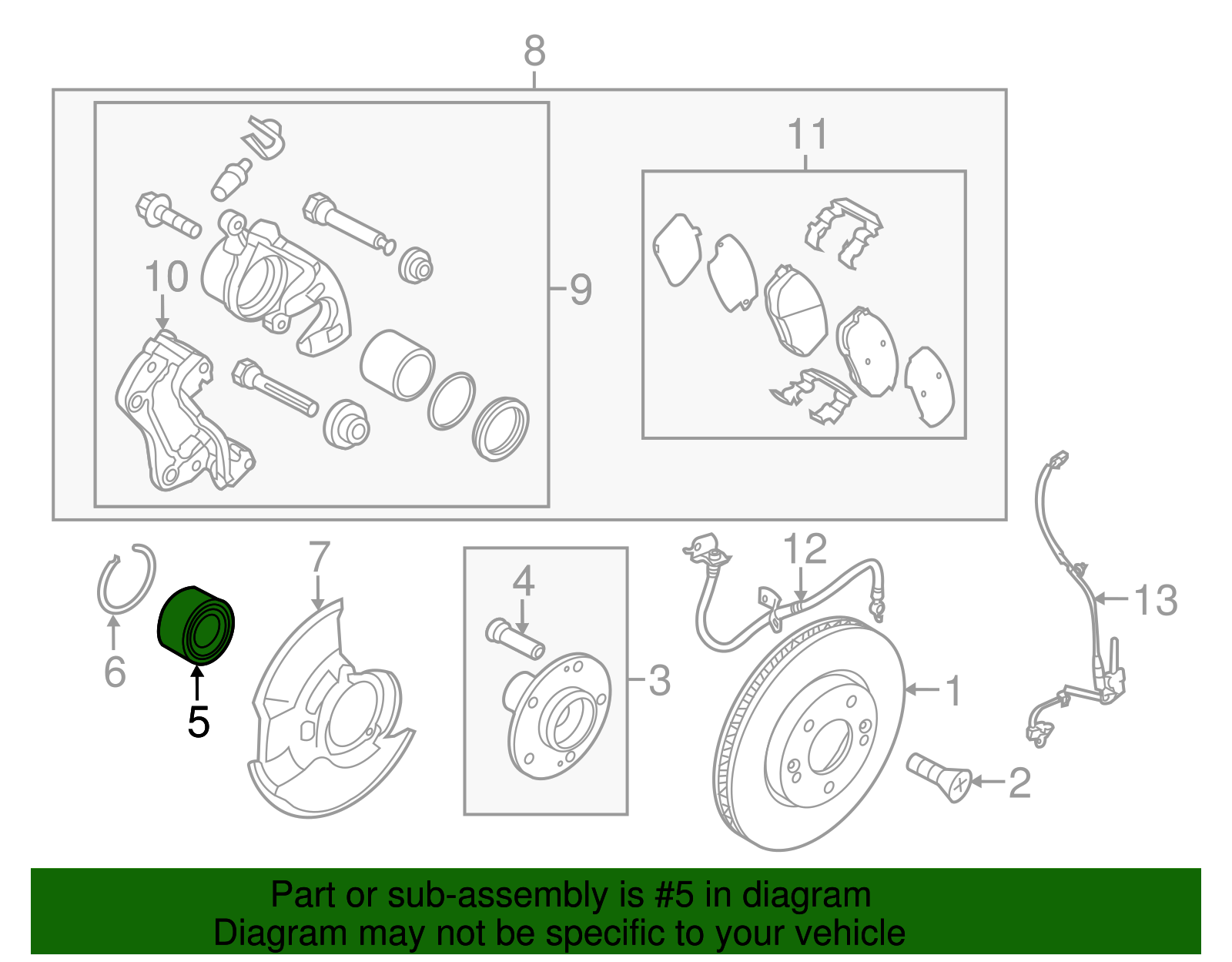 51720-1W000 - Front Wheel Bearing 2012-2017 Kia Rio | Kia.Parts Store