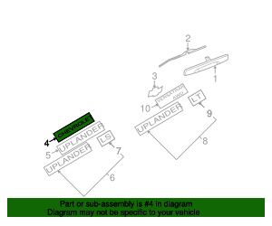 15102877 - Liftgate Chevrolet Name Plate 2005-2016 Chevrolet ...
