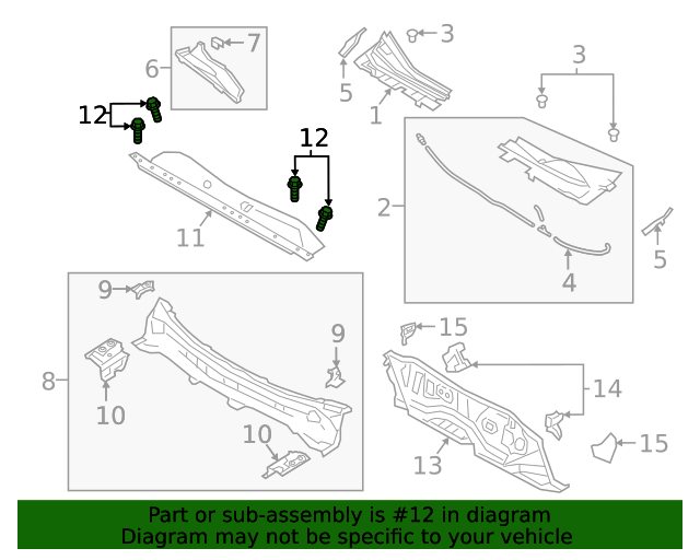 2019-2021 Mazda 3 Cross-Member Bolt 9YA4-2A-008 | RealMazdaParts.com