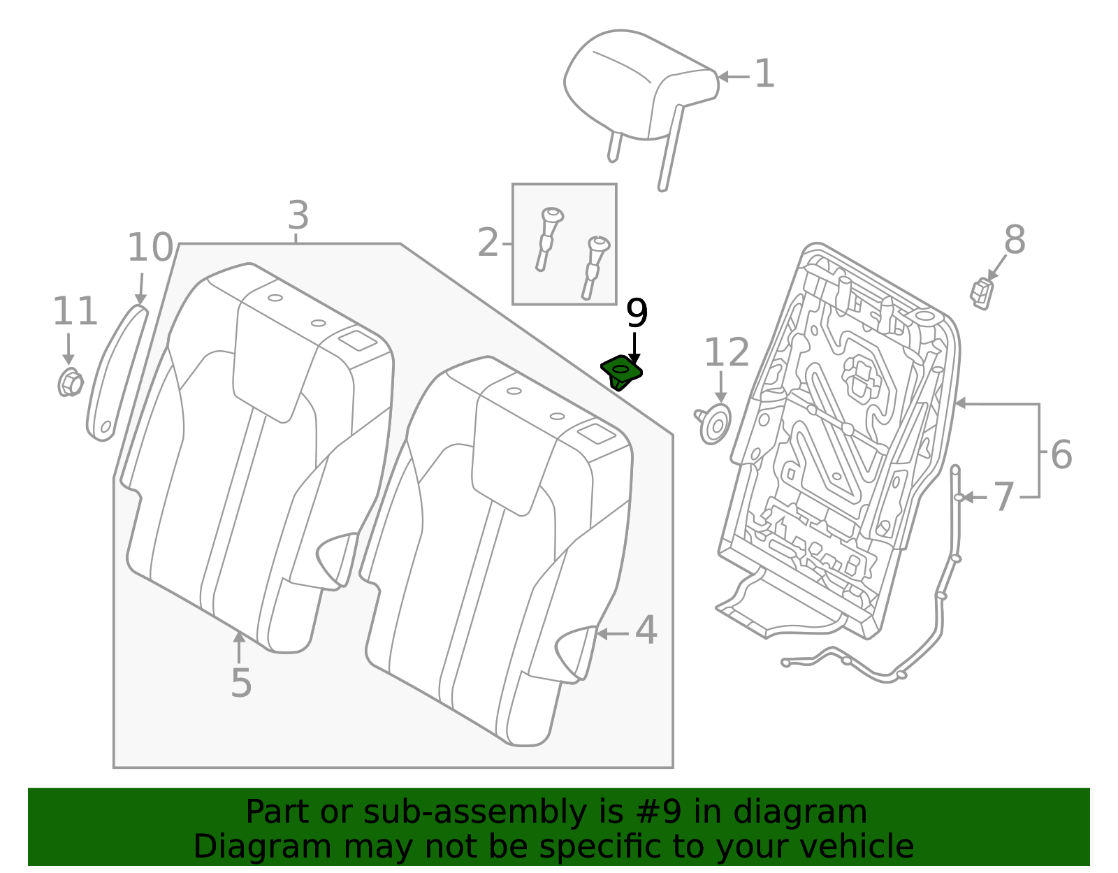 89346-S9000GYT - Power Seat Switch 2021-2024 Kia Sorento | Kia.Parts