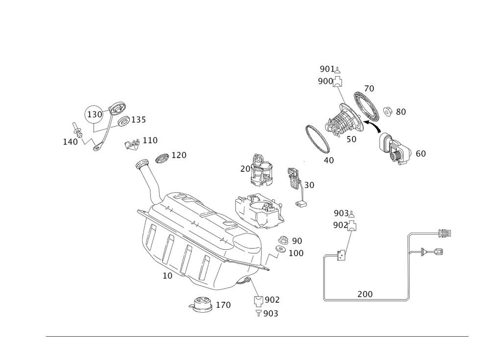 Fuel Delivery Module - Part #171-470-33-94 | Mercedes Parts Center