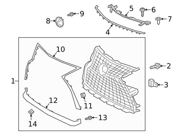 2020-2022 Lexus Grille Assembly 53101-0E400 | OEM Parts Online