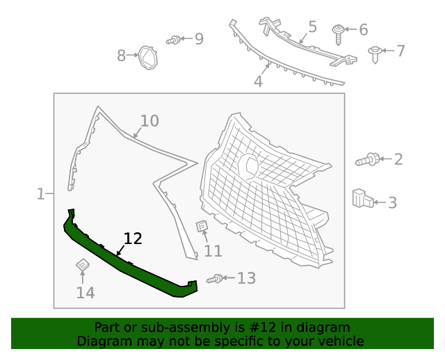 2020-2021 Lexus Lower Molding 53122-0E200 | SSL Parts