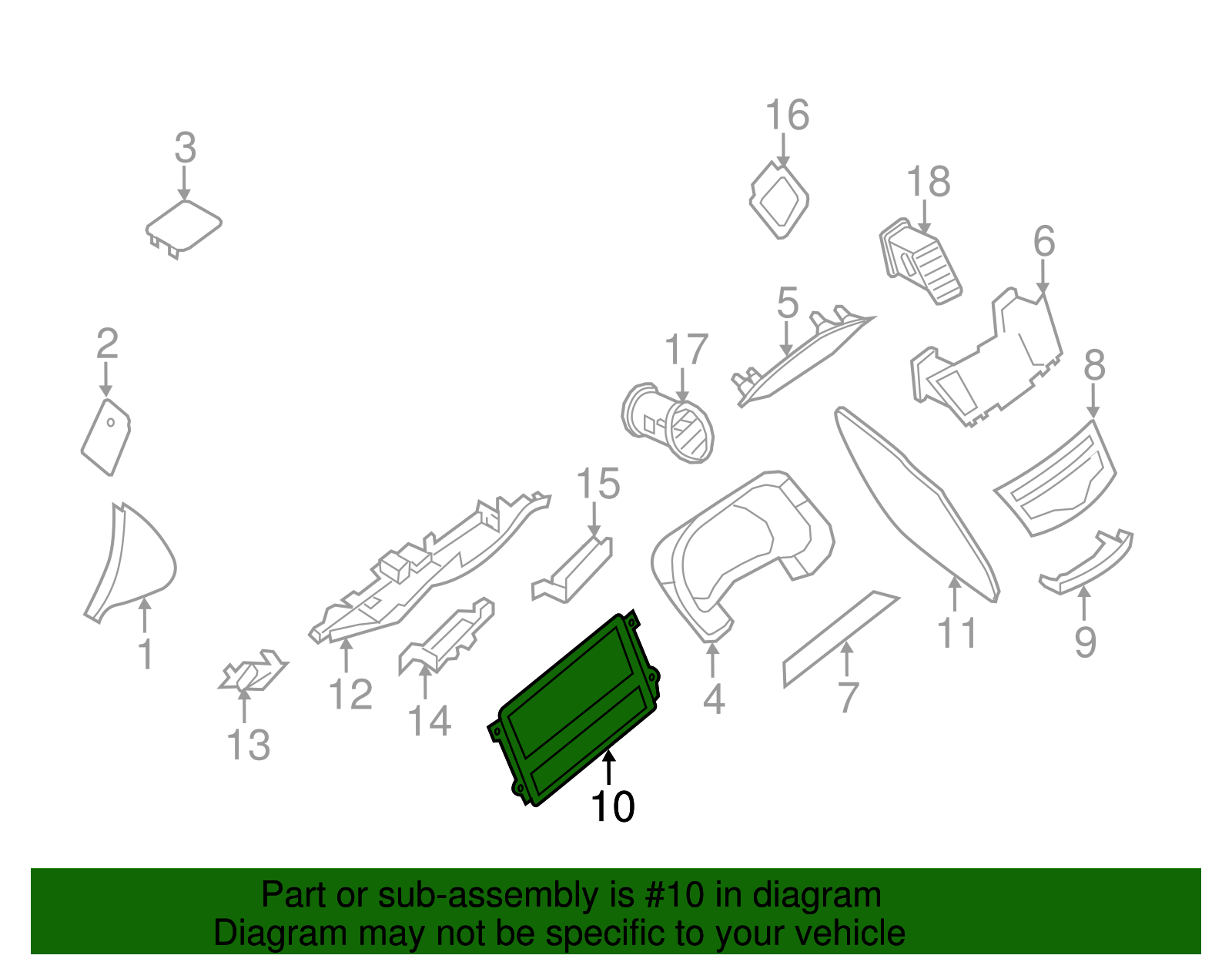 2013-2020 Nissan Pathfinder Filter Assembly 28385-3KA1A | My Nissan Part