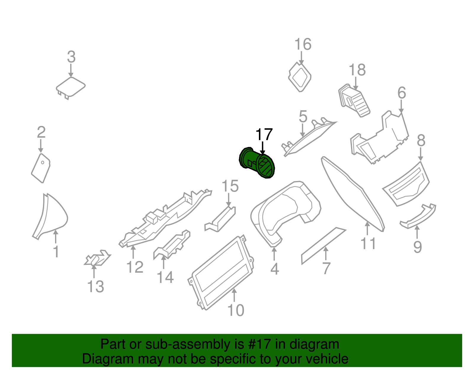 2013-2020 Nissan Pathfinder Vent Grille 68761-3KA0A | Ziegler Nissan of ...