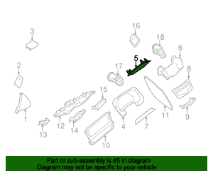 2017-2020 Nissan Pathfinder Column Cover 68262-9PF0A | Nissan Parts Plus