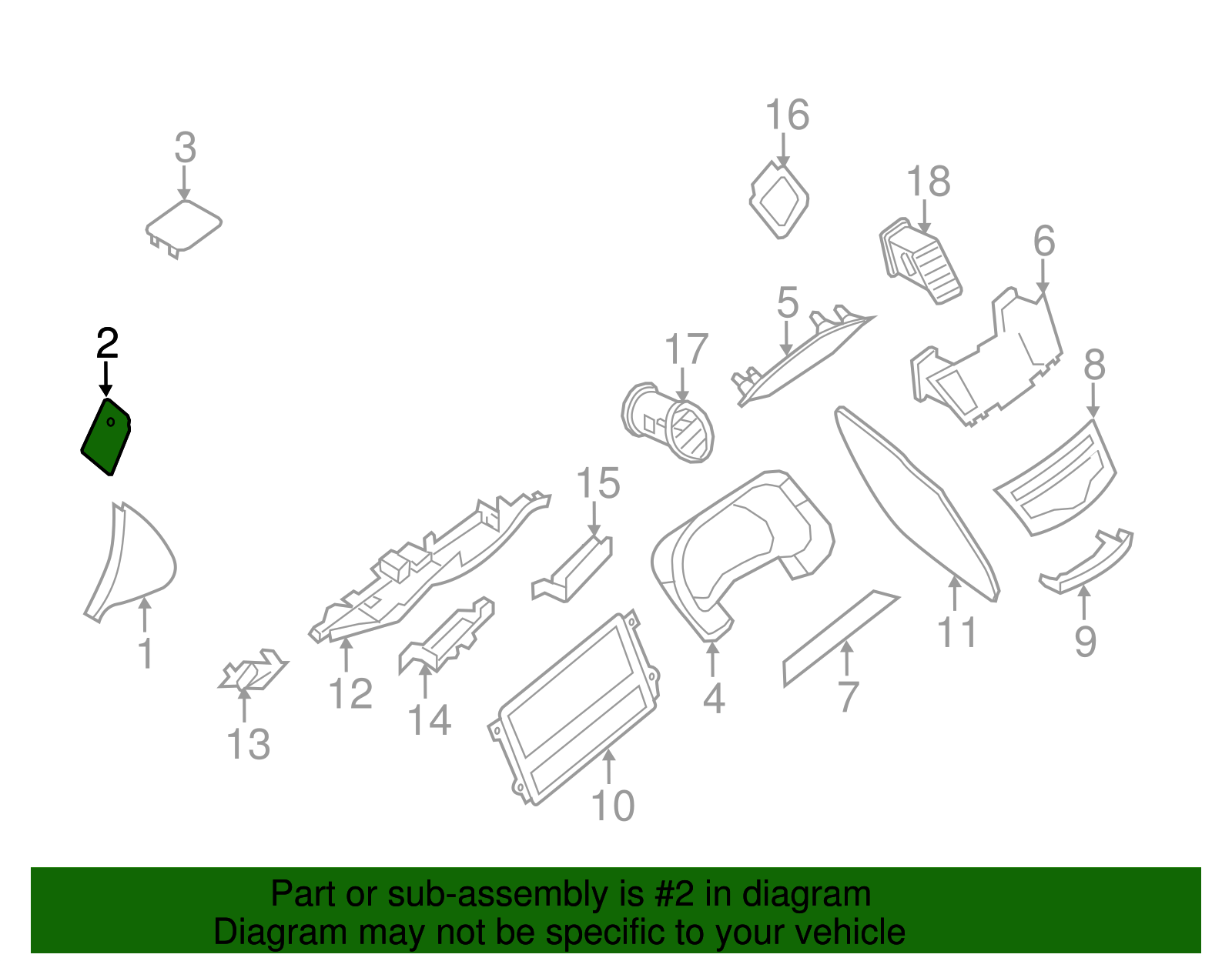 28177-3JA0A - 2013-2018 Nissan Pathfinder - Speaker Grille | Anicra ...