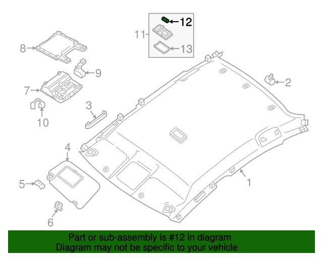 26282-EL00A - Dome Lamp Bulb 2007-2024 Nissan | Nissan Parts ...