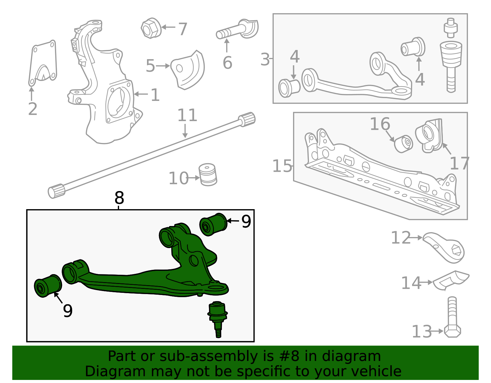84735903 - Front Driver Side Lower Control Arm 2020-2024 GM | Big 3 ...
