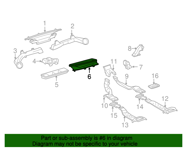 87220-0R010 - Air Duct - 2006-2012 Toyota RAV4 | OEM Genuine Toyota Parts