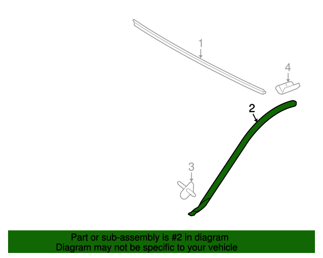 75534-60072 - Side Molding - 2010 2011 2013-2020 Lexus LX570 | MyLexusParts