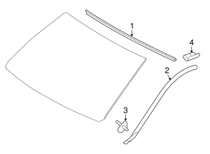 75531-60080 - Upper Molding - 2008-2011 2013-2020 Lexus LX570 ...