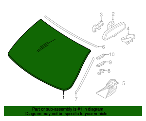51317292399 - 2014-2018 BMW X5 Windshield (51-31-7-292-399) | BMW of ...
