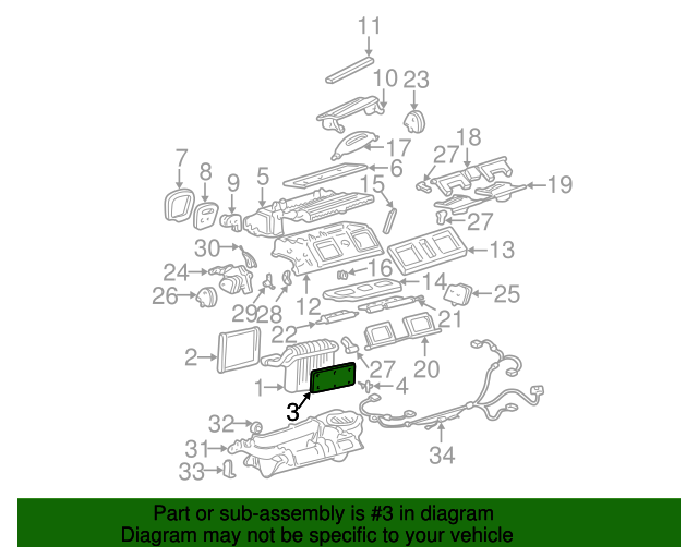 2000-2011 Cadillac Filter-Pass Compt Air 25906375 | GM Parts Center