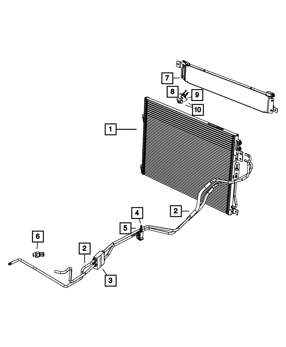 2005-2010 Jeep Oil Cooler Pressure And Return Hose And Tube 55038177AF ...