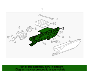 2013-2014 Cadillac XTS Glove Box Frame 22875654 | GMPartsDirect.com