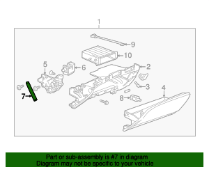 2010-2020 GM Instrument Panel Compartment Door Dampener 22773305 GM ...