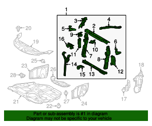 2013-2017 Lexus CT200h Radiator Support 53201-76901 | OEM Parts Online
