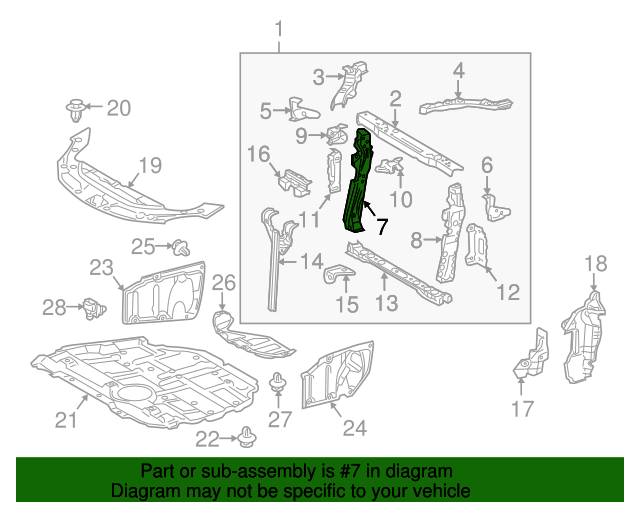 53209-75010 - Side Brace - 2010-2017 Lexus | DiscMonster