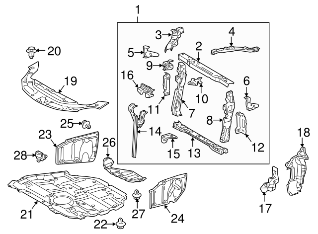 2010-2017 Lexus Side Cover 51443-12080 | Genuine Lexus Parts