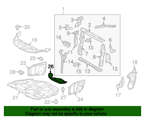2010-2017 Lexus Under Cover 51442-12210 | OEM Parts Online