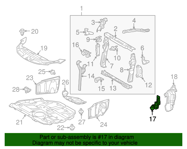 53804-76010 - Side Bracket 2011-2017 Lexus CT200h | Longo Lexus Parts