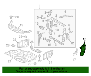 2014-2017 Lexus CT200h Side Seal 53294-76020 | OEM Parts Online