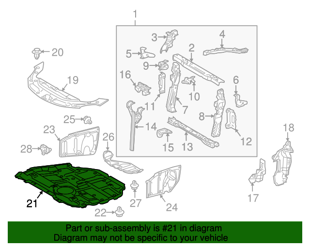2014-2017 Lexus CT200h Engine Cover 51410-76050 | Genuine Lexus Parts