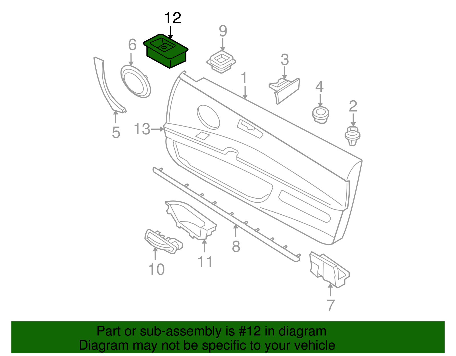 61319217367 - 2007-2013 BMW Window Switch (61-31-9-217-367) | BMW of ...