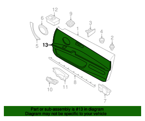 51-41-9-139-613 - Armrest, front left 2007-2013 BMW | AutoNationParts.com