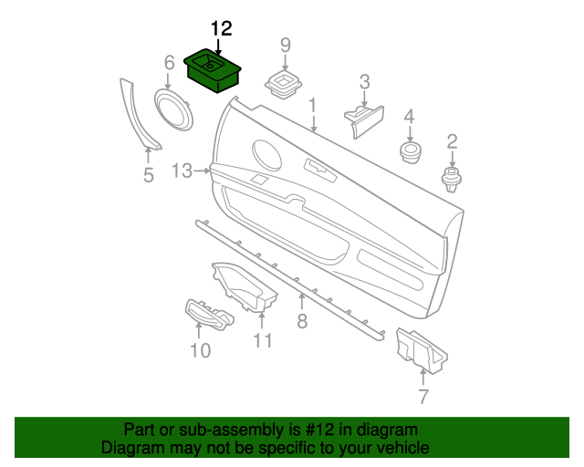 61-31-9-217-363 - Door Window Switch 2007-2013 BMW | AutoNationParts.com