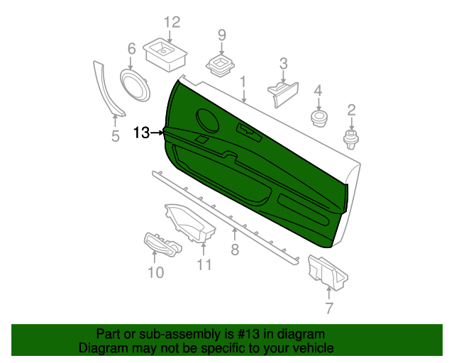 51417844085 - 2008-2013 BMW M3 Armrest Pad (51-41-7-844-085) | BMW of ...