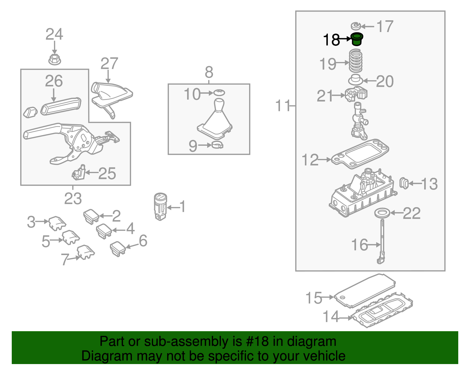 2005-2015 Volkswagen Lever Assembly Upper Bushing 1J0-711-217 ...