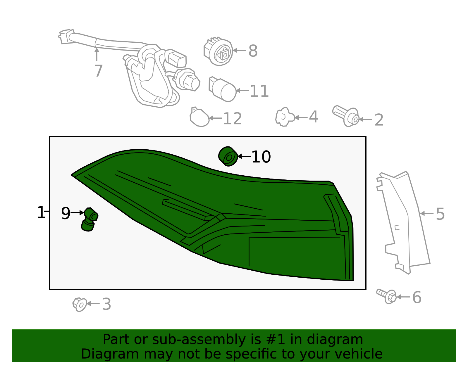 2020-2024 Toyota Corolla Rear Lamp Assembly - DRIVERS SIDE 81561-12D10 | Toyota Parts Center