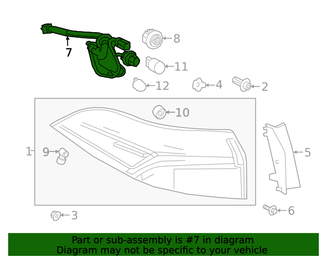 2020-2023 Toyota Corolla Socket & Wire 81555-12D10 | Toyota Parts Center