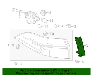 2020-2023 Toyota Corolla Tail Light Cover 81498-12010 | Toyota Parts Center