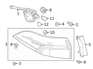 81551-12D10 - Combo Lamp - 2020-2024 Toyota Corolla | OEM Genuine ...