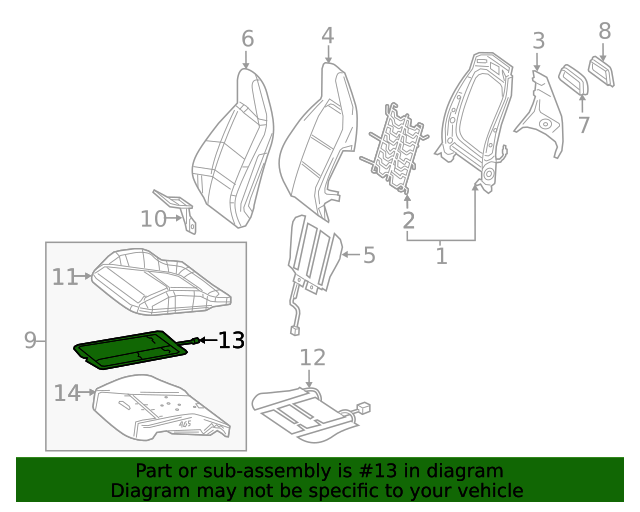 2015-2022 Mercedes-Benz Air Bag Seat Sensor Mat 246-870-00-10 ...