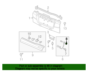 90504-SR3-003 - Support Cable Washer 2009-2011 Honda Element | Honda ...